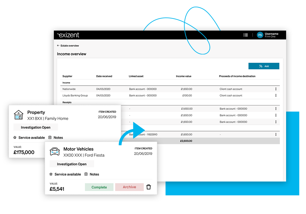 Exizent probate software